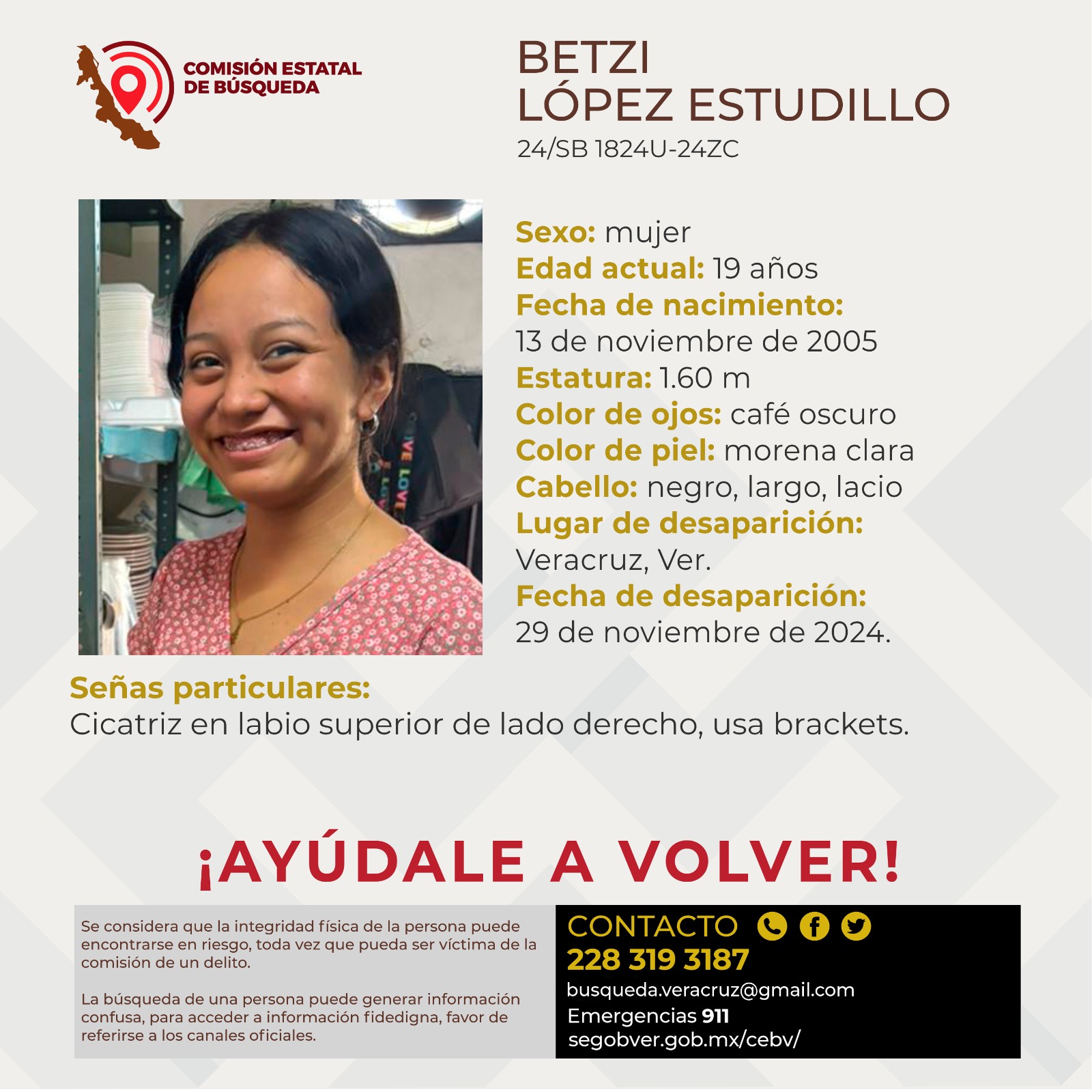 Exigen la aparición con vida de la joven Betzi López – INFOVERACRUZ